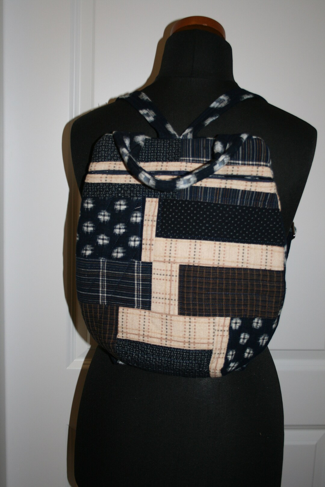 Japanese Ikat Backpack-ethnic Small Bag Japanese Style Bag Convertible ...