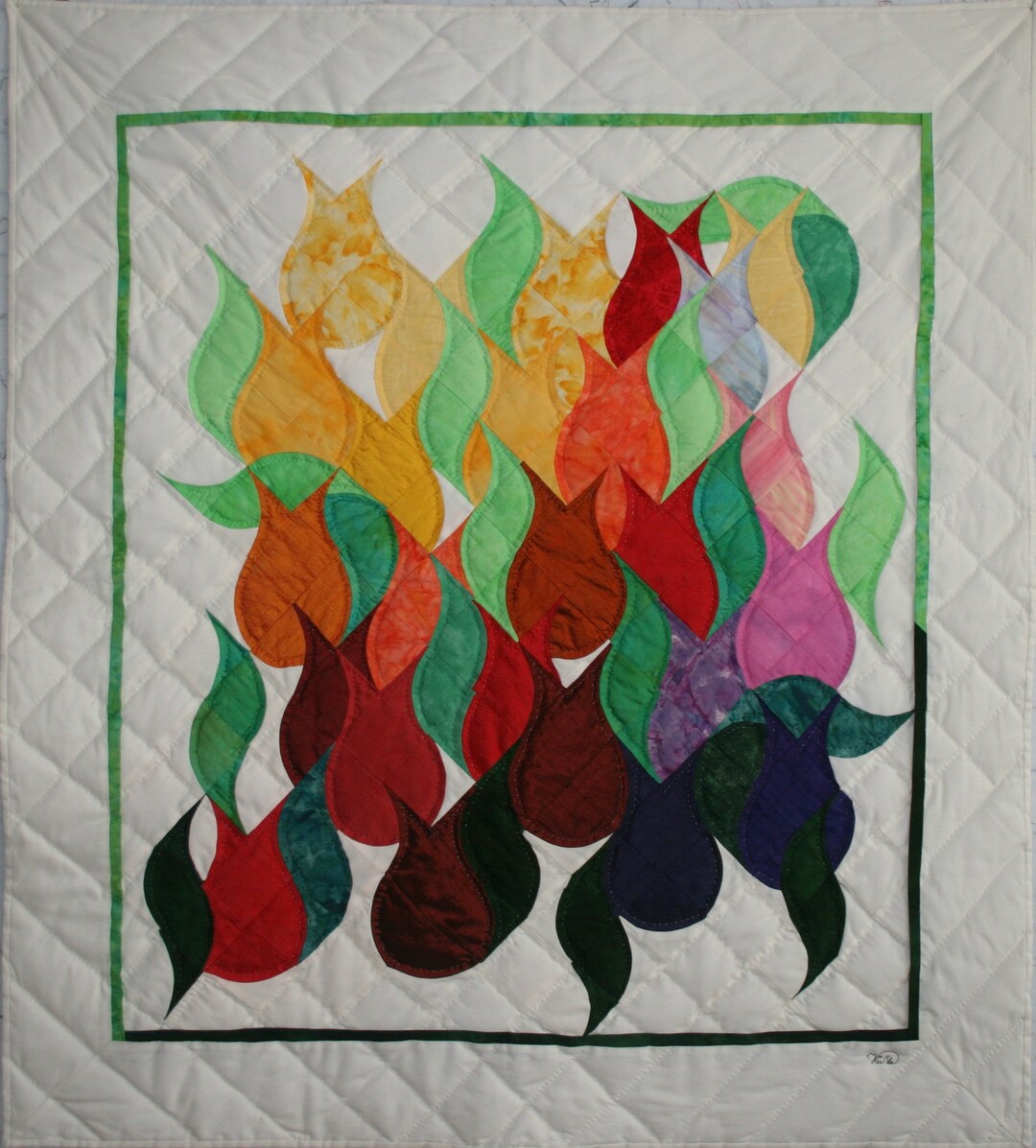 Tulip Wall Art-quilted Tulip Wall Hanging Framed Turkish Tulip Art ...