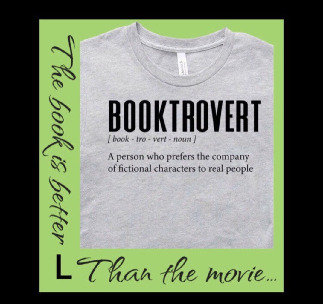 Booktrovert Screen Print. - Etsy
