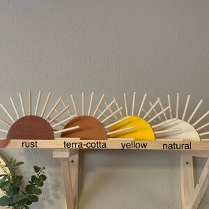 Wooden Half Sun, Sun Decor, Boho Shelf Decor, Boho Home, Nursery Decor ...