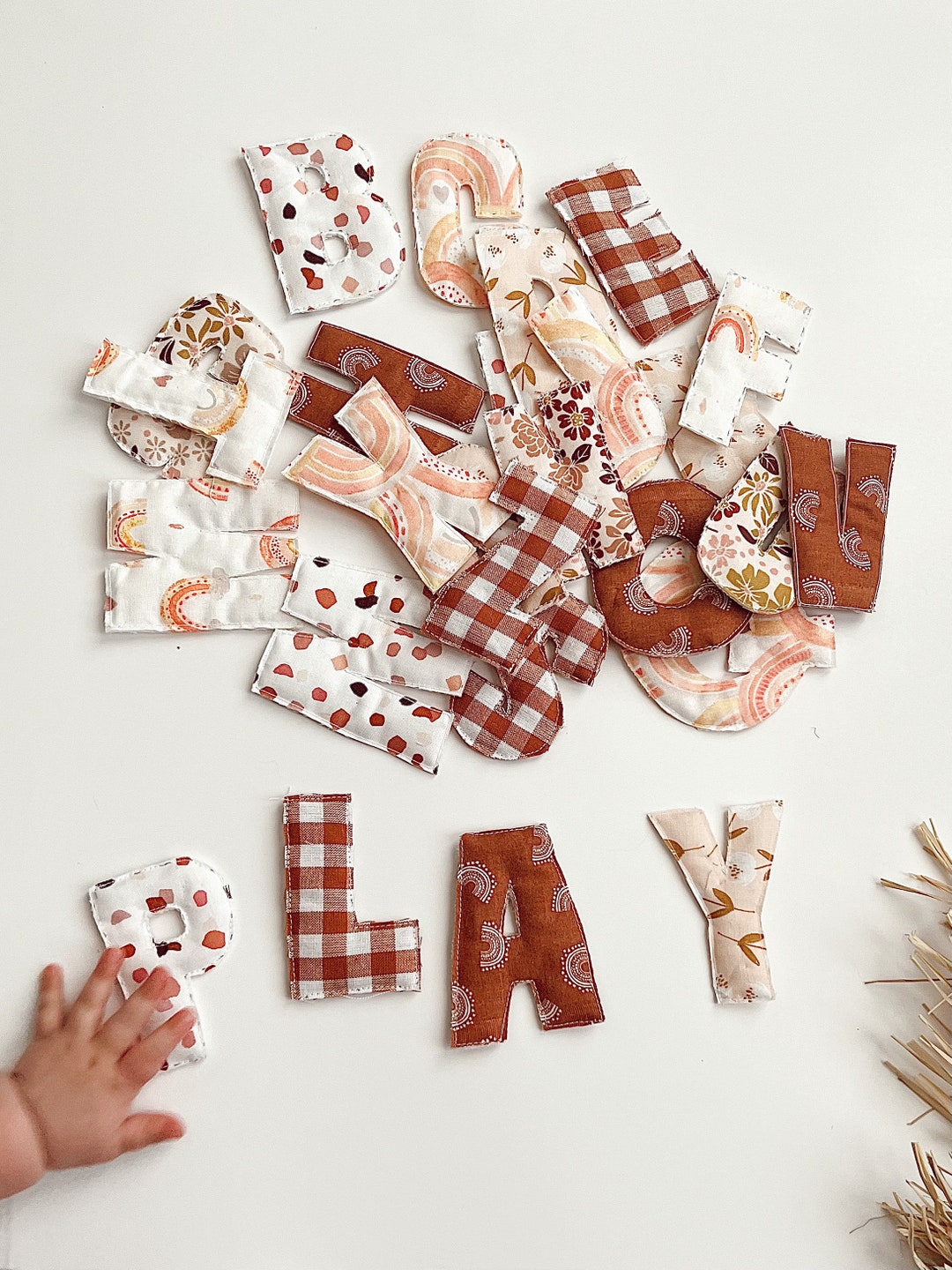 Fabric Alphabet, Fabric Numbers, Learning Activity, Homeschool Activity ...