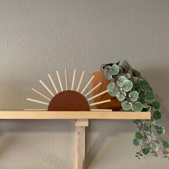 Wooden Half Sun Sun Decor Boho Shelf Decor Boho Home | Etsy