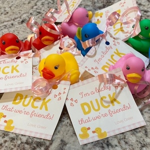 I'm a Lucky Duck That We Are Friends Printable Tag - Etsy