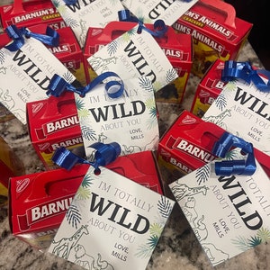 WILD About You Valentine's Day Printable Tag - Etsy
