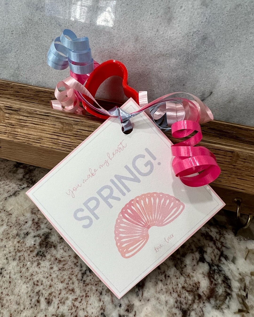 You Make My Heart SPRING- Printable Valentine’s Gift Tag - Etsy