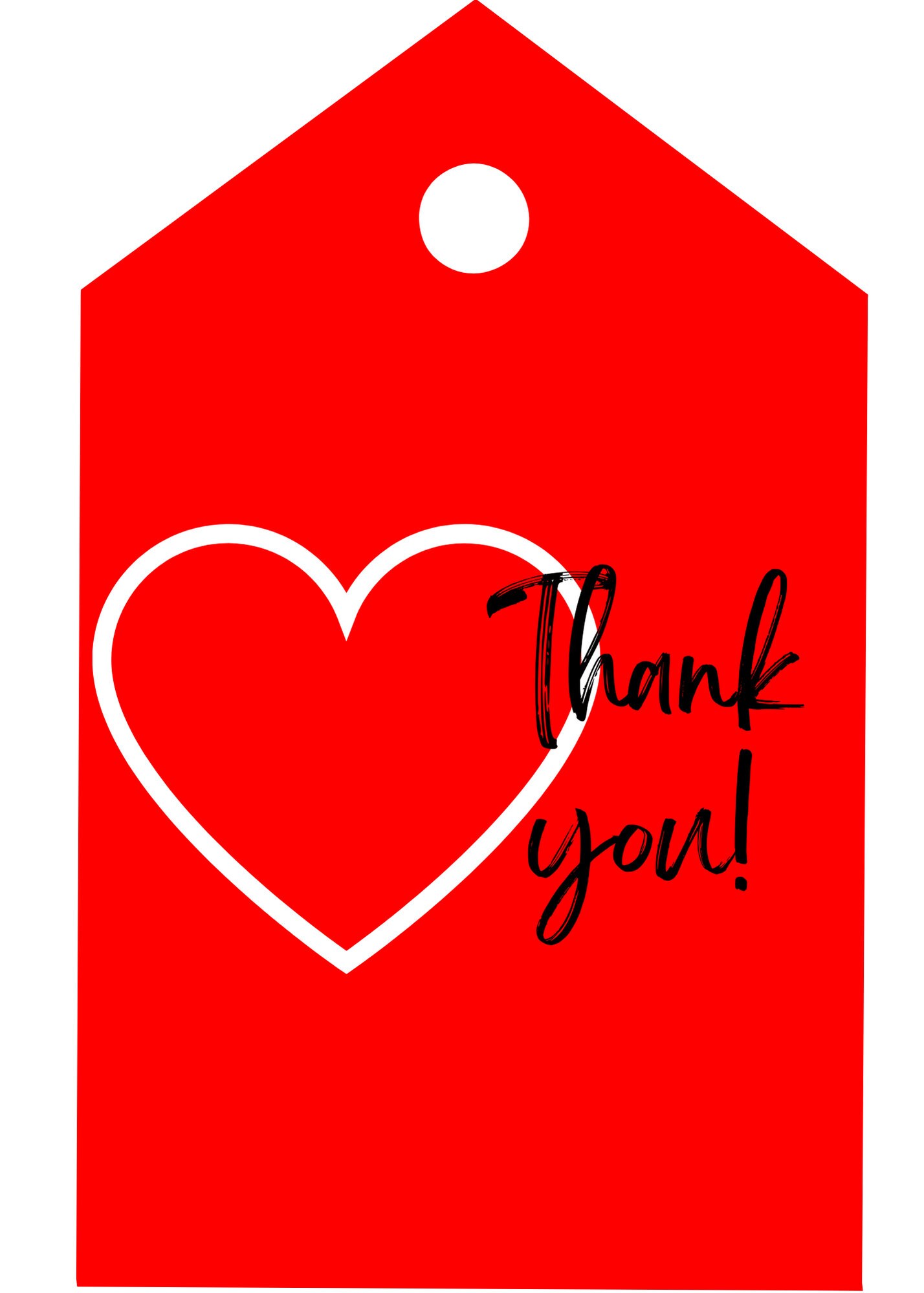 Valentine's Printable Thank You Tags - Etsy