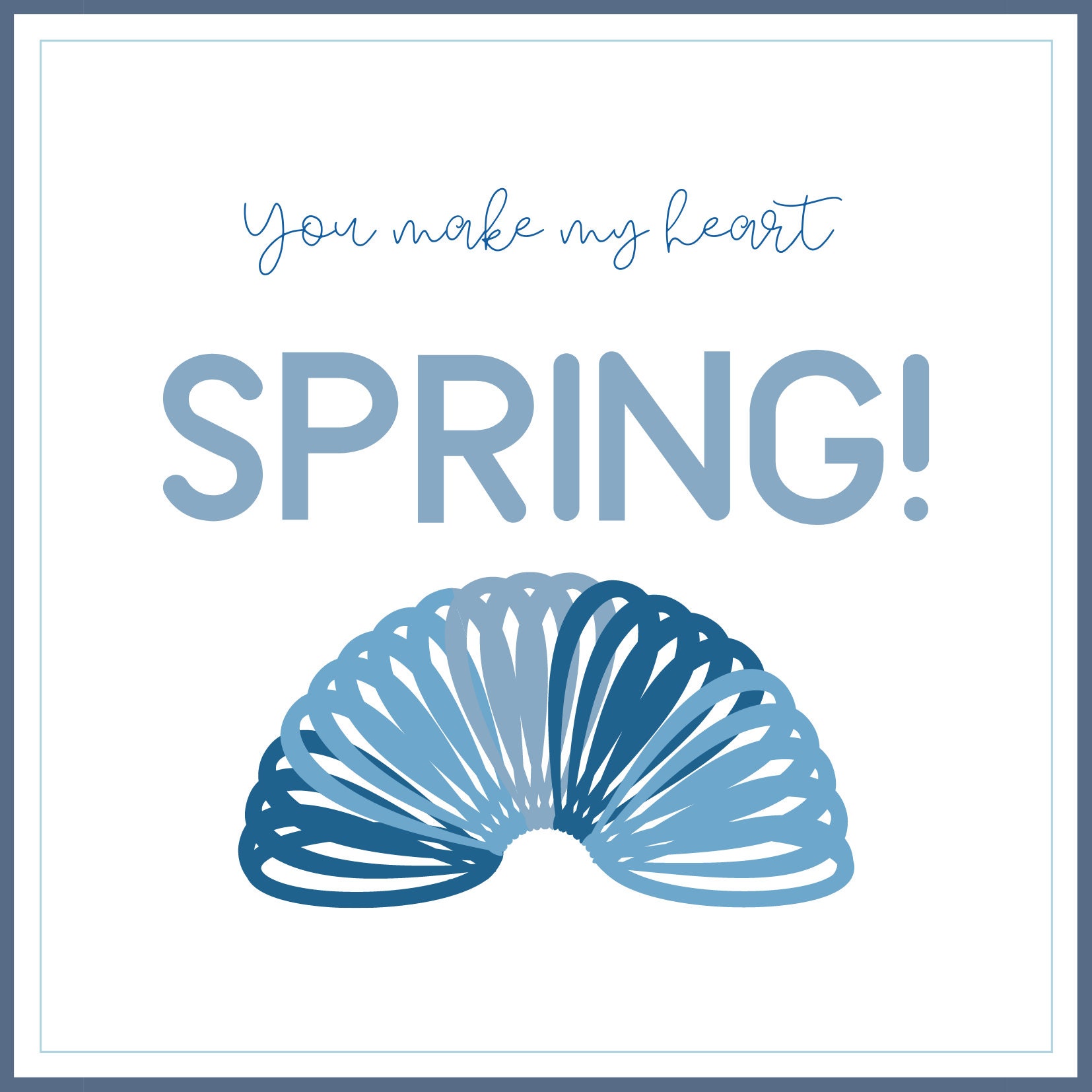 You Make My Heart SPRING- Printable Valentine’s Gift Tag - Etsy