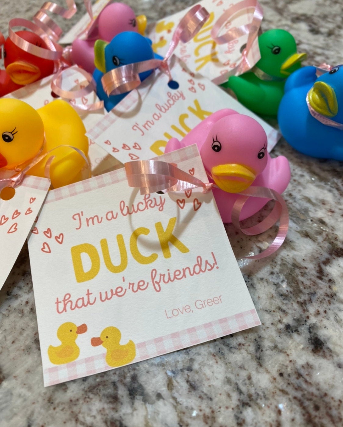 I'm a Lucky Duck That We Are Friends Printable Tag - Etsy
