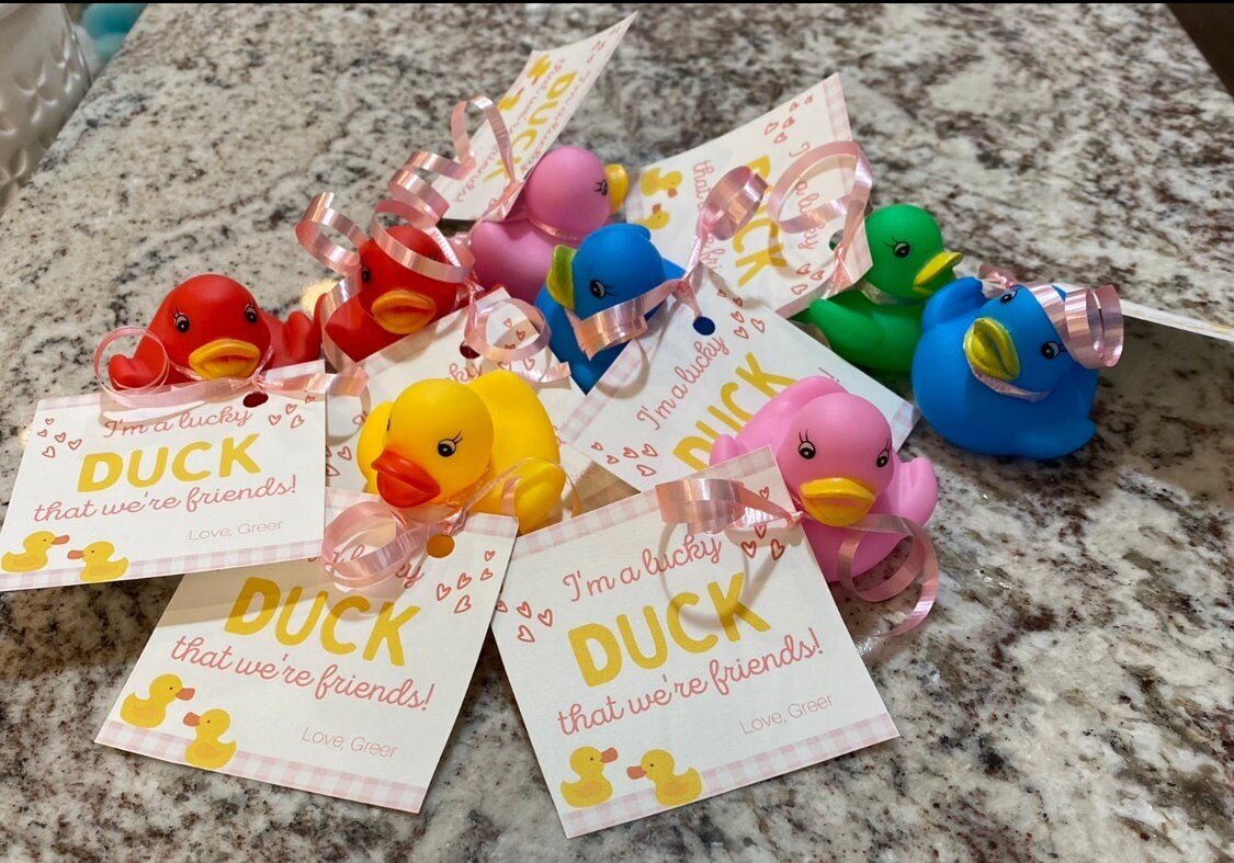 I'm a Lucky Duck That We Are Friends Printable Tag - Etsy
