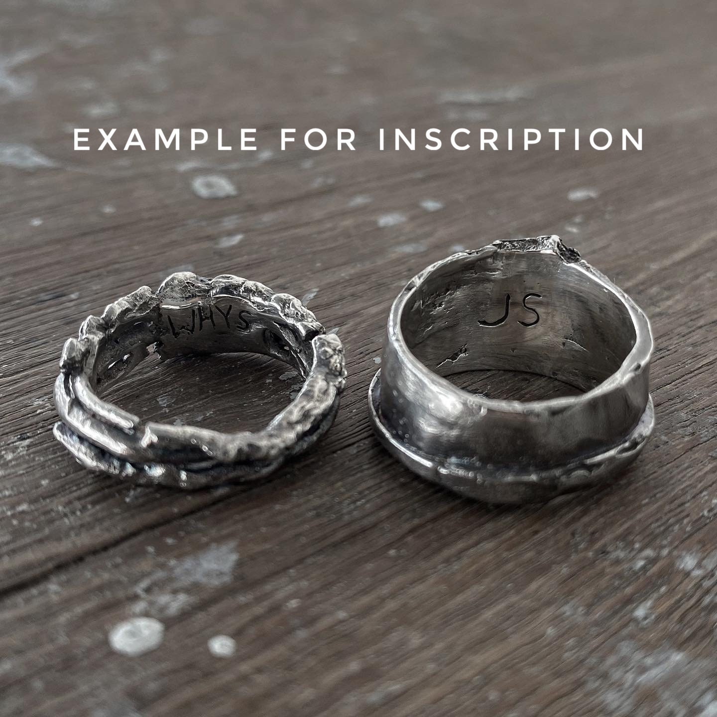 STRATUM Ring With a Unique Texture of Molten Silver Wide - Etsy