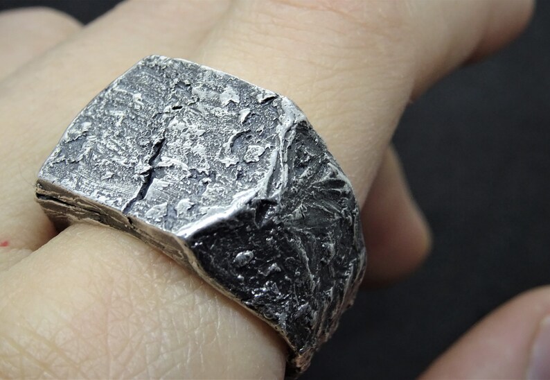 CRACK Ring-brutal Silver Cracked Ring for Men and Women. Rough - Etsy