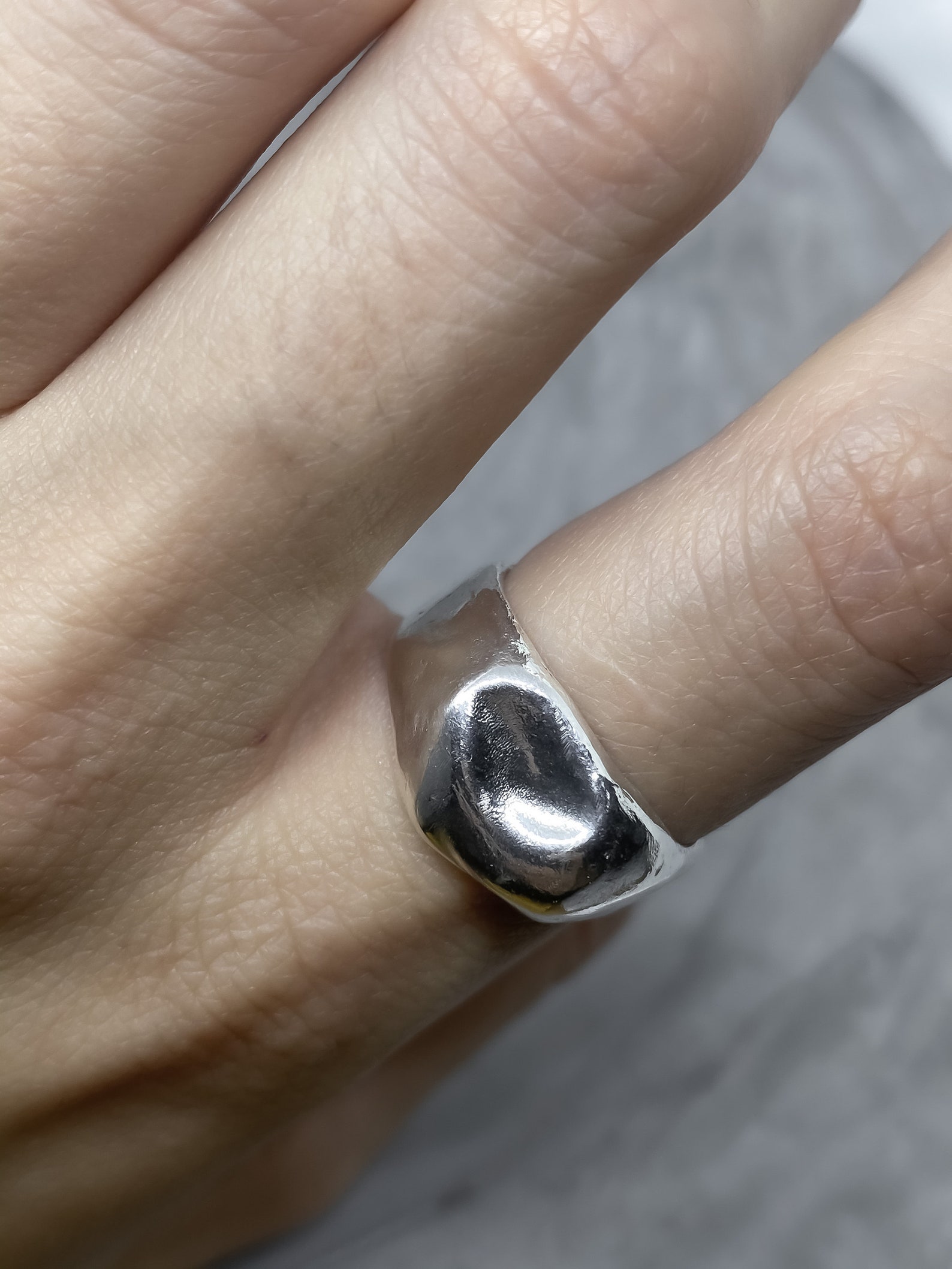 Liquid Ring-wide Band of Silver Resembles Liquid | Etsy