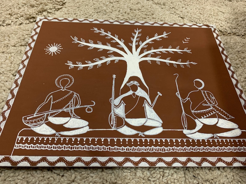 The trinity of Carnatic music painting on 1411 canvas | Etsy