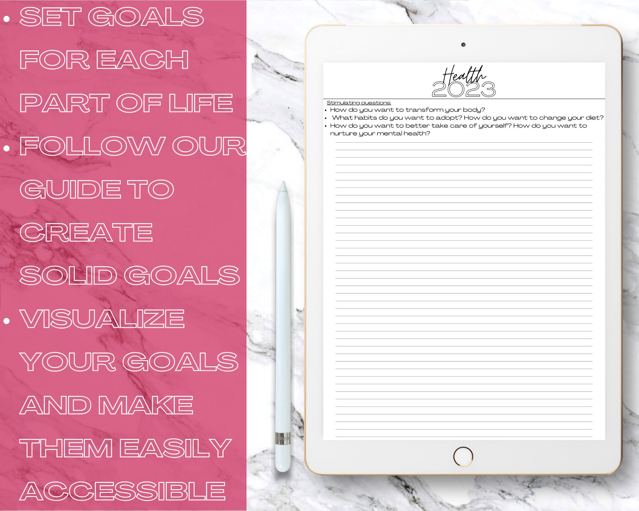 Digital Vision Board Template + Planner | Bagua Square Map | Vision ...