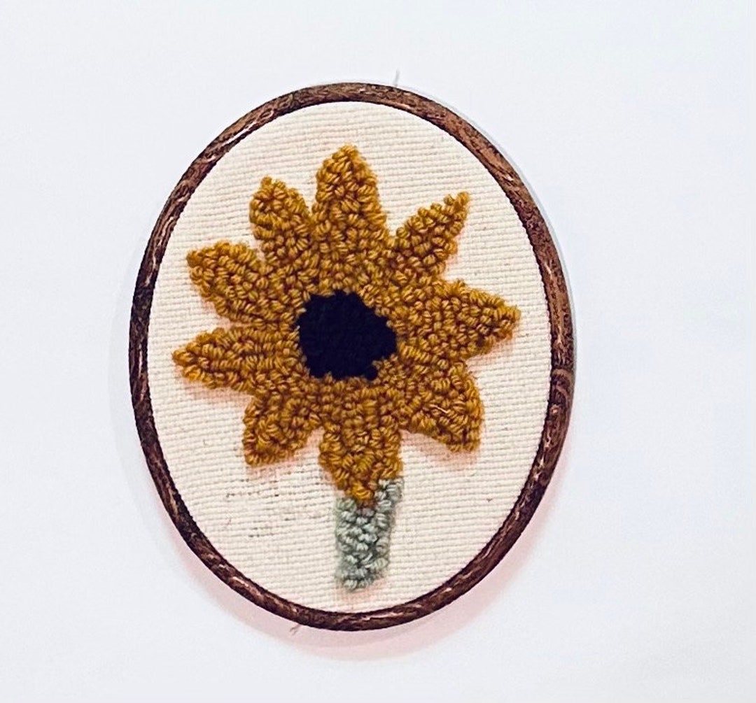 Sunflower Punch Needle Wall Art - Etsy
