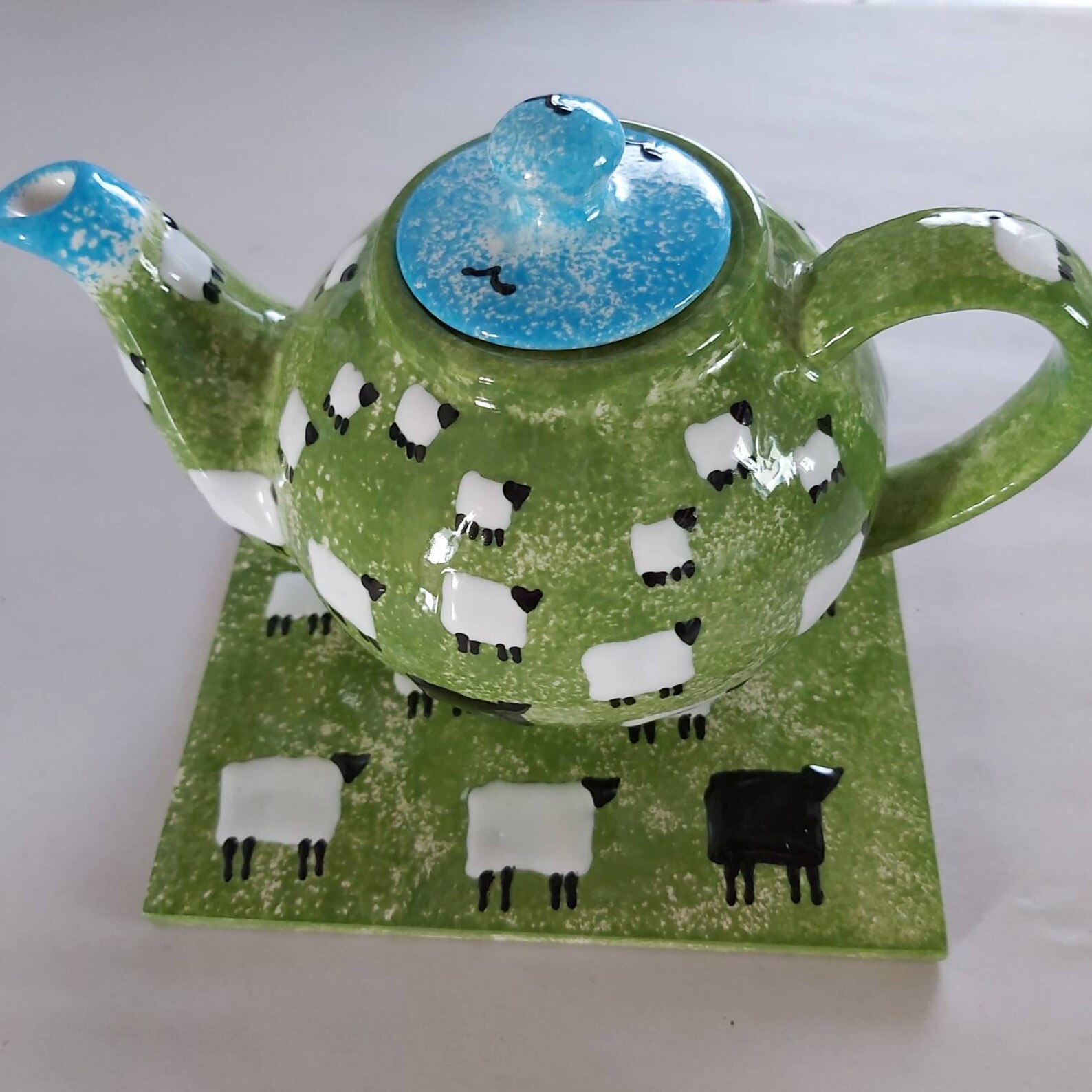 Sheep Pot Stand. Ceramic Tile With Clear Rubber Feet. 6 Inches - Etsy UK
