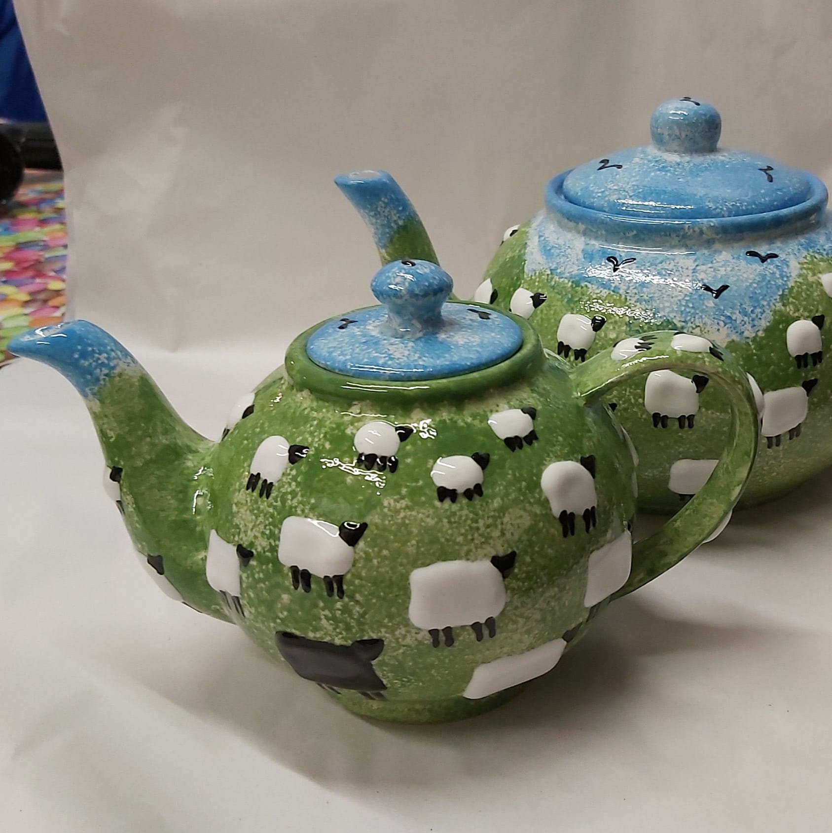 Hand Painted Sheep Teapot for Two: Scottish Farmhouse Kitchen Decor ...