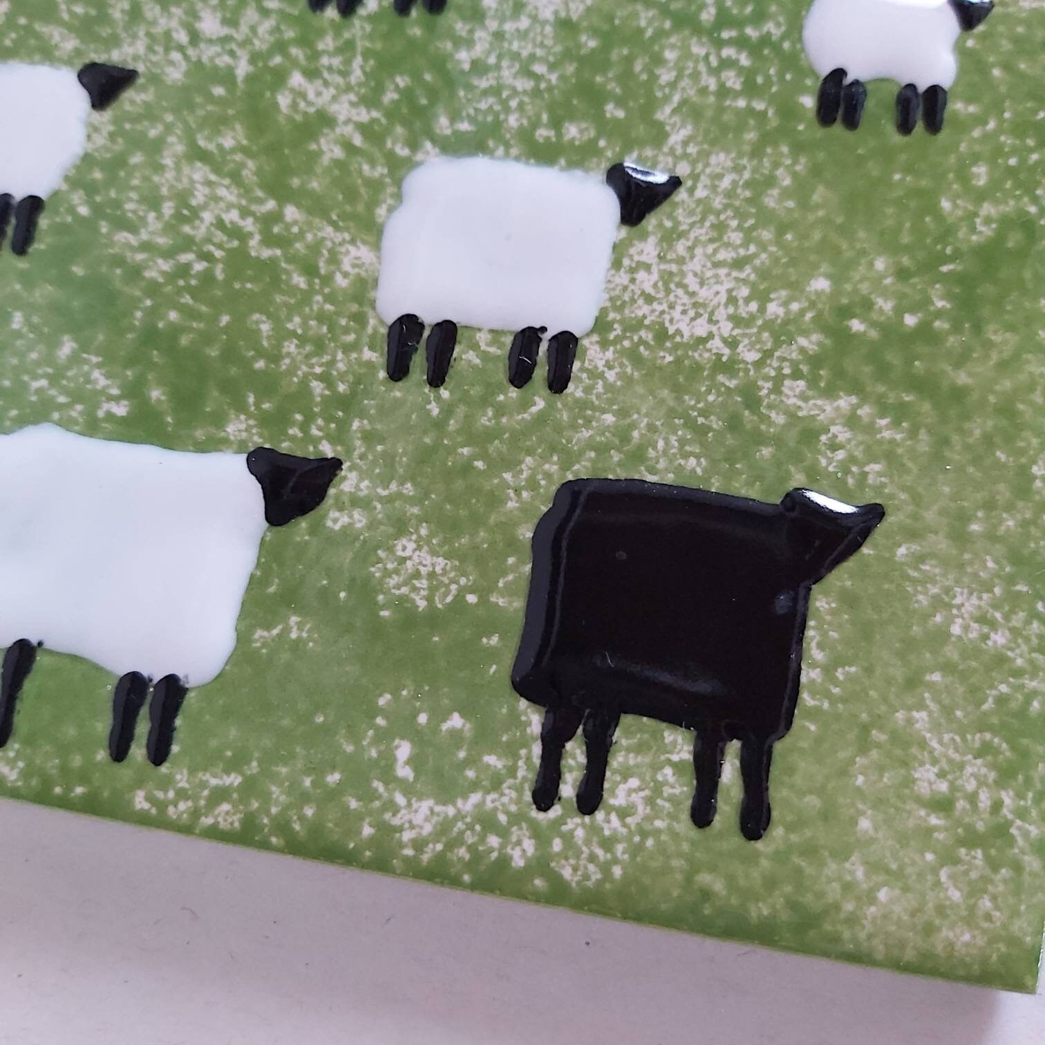 Sheep Pot Stand. Ceramic Tile With Clear Rubber Feet. 6 Inches - Etsy UK