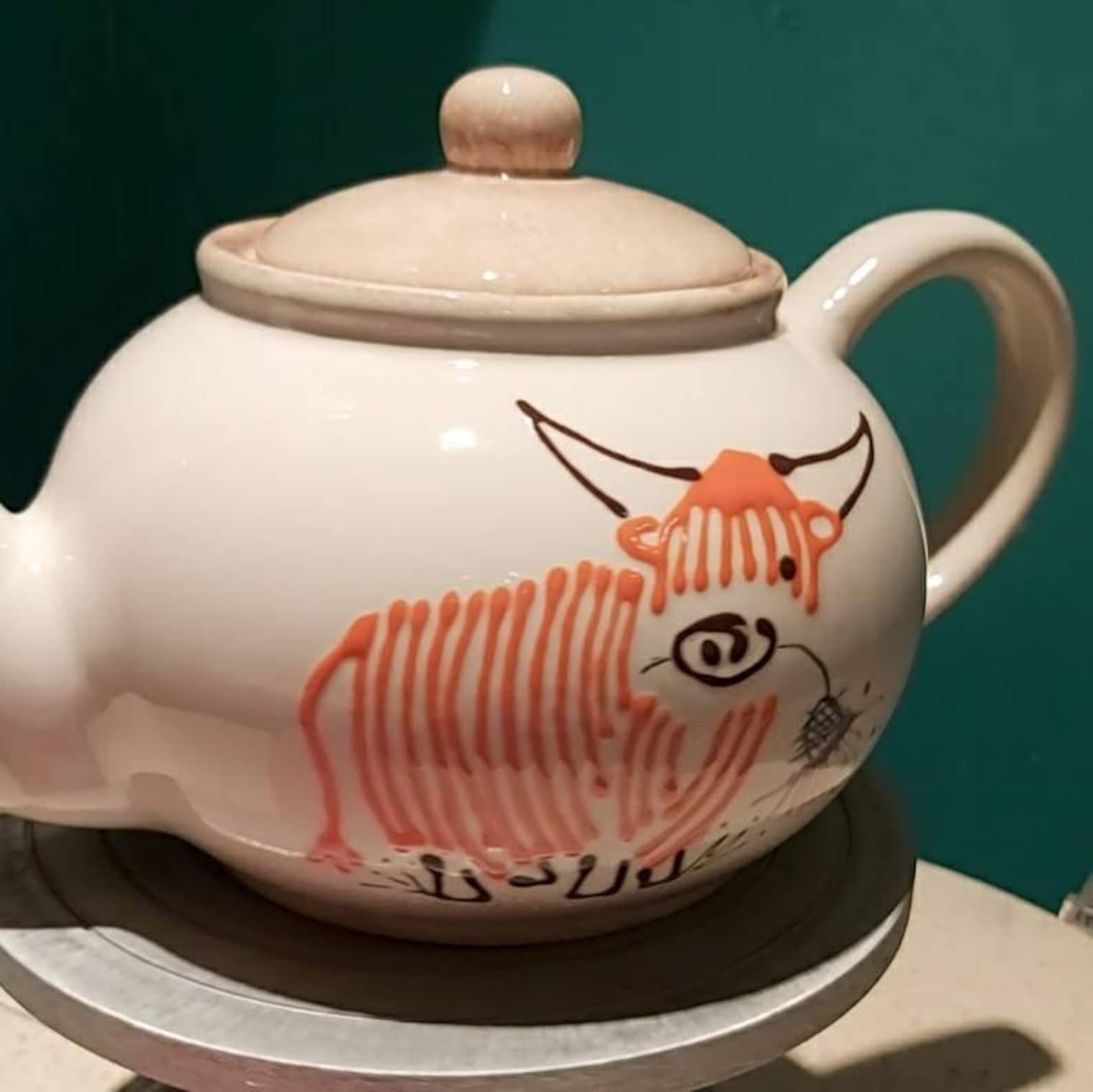 Highland Cow Teapot Large 4 Cup Teapot Hairy Coo Gift Wife - Etsy