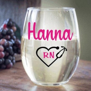 Nurse Wine Glass Gift, RN Graduate Gift, LPN Gift, Nurse Appreciation ...