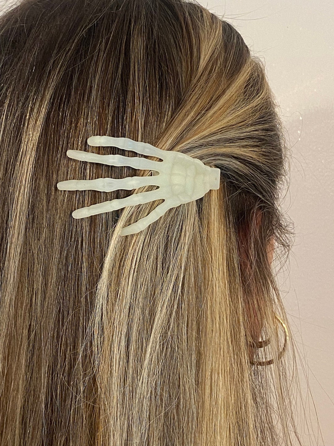Halloween Hair Clip, Skeleton Hands Hair Clips, Spooky Hair Clip, Goth ...
