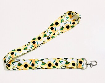 Sunflower Lanyard ID Holder Sunflower Gifts Cute Lanyard | Etsy
