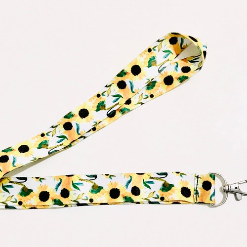 Sunflower Lanyard ID Holder Sunflower Gifts Cute Lanyard | Etsy