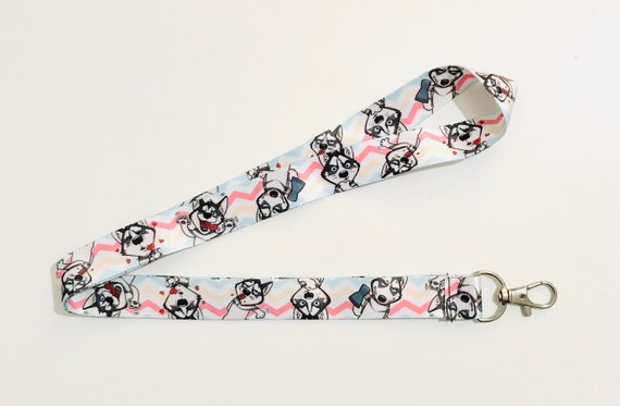 Husky Cute Cartoon Dog Lanyard | Etsy