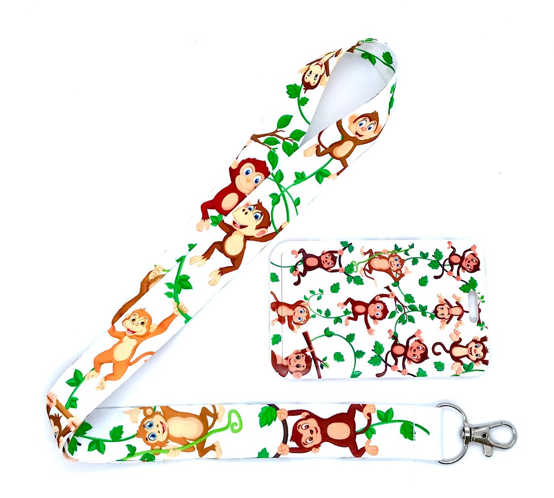 Monkey Jungle Lanyard - Etsy UK
