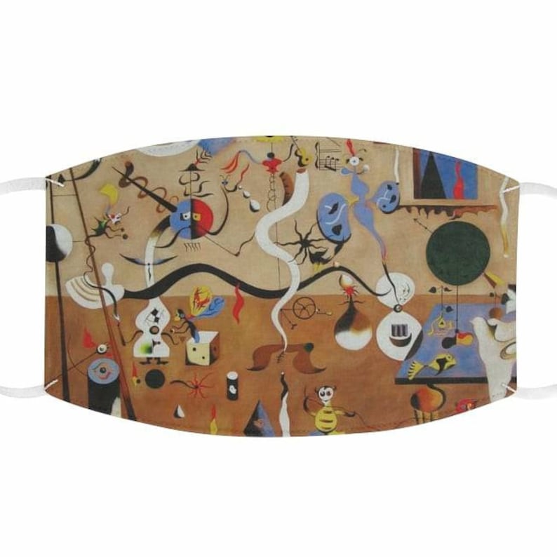 Joan Miro Face Mask miro art deco facemask abstract fine art | Etsy