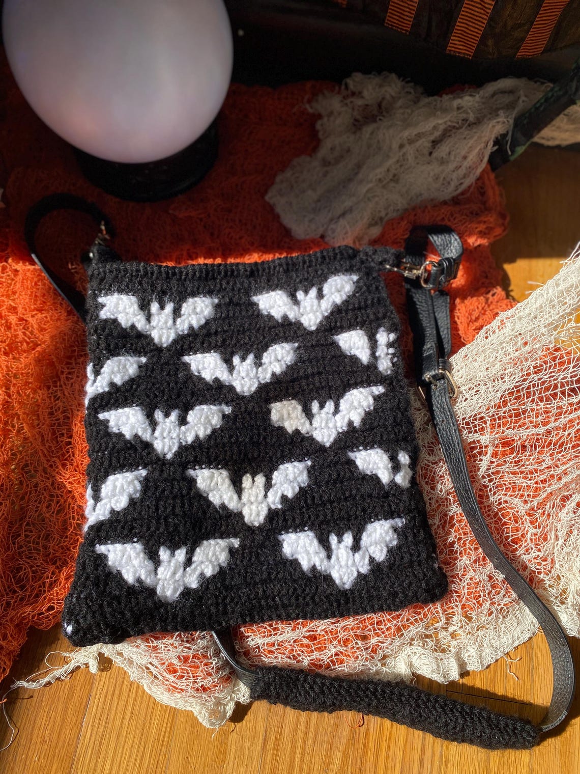 Bats! Mosaic Crochet Bag - Etsy