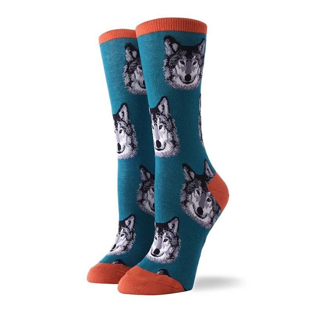 Wolf Socks, Wolf Gifts, Wolf Gift for Her, Wolves Gifts, Wolf Art, Wolf ...