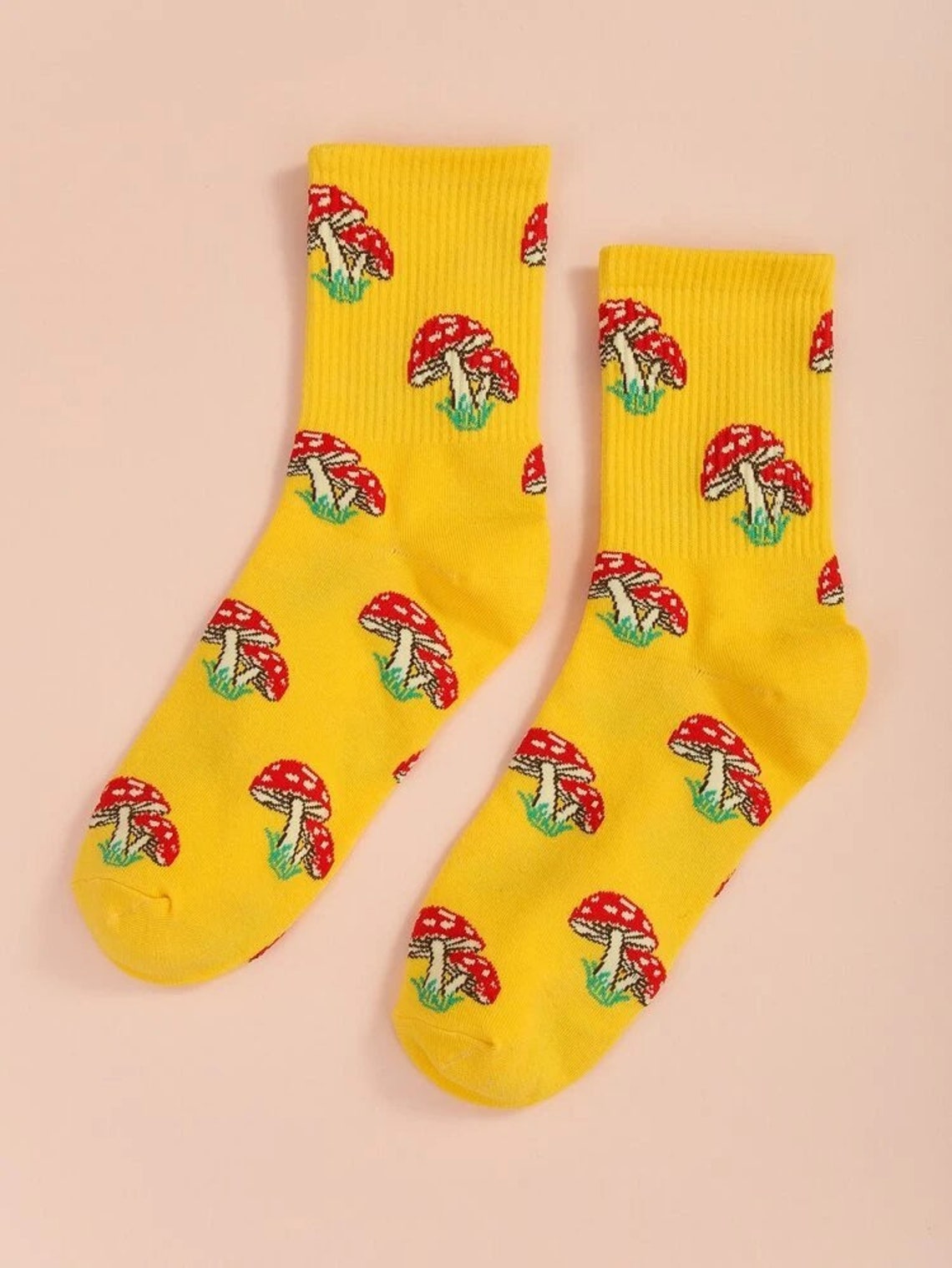 Mushroom Socks Womens Socks Mushroom Socks Toadstool | Etsy
