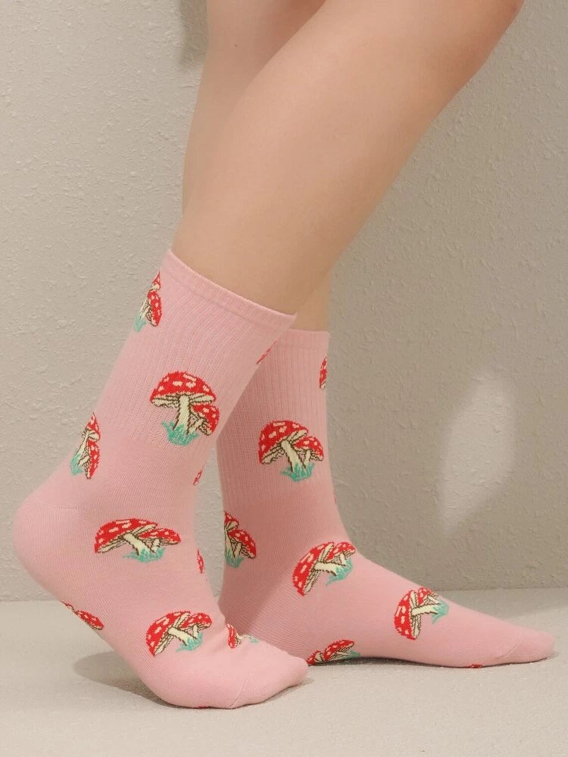 Mushroom Socks Womens Socks Mushroom Socks Toadstool | Etsy