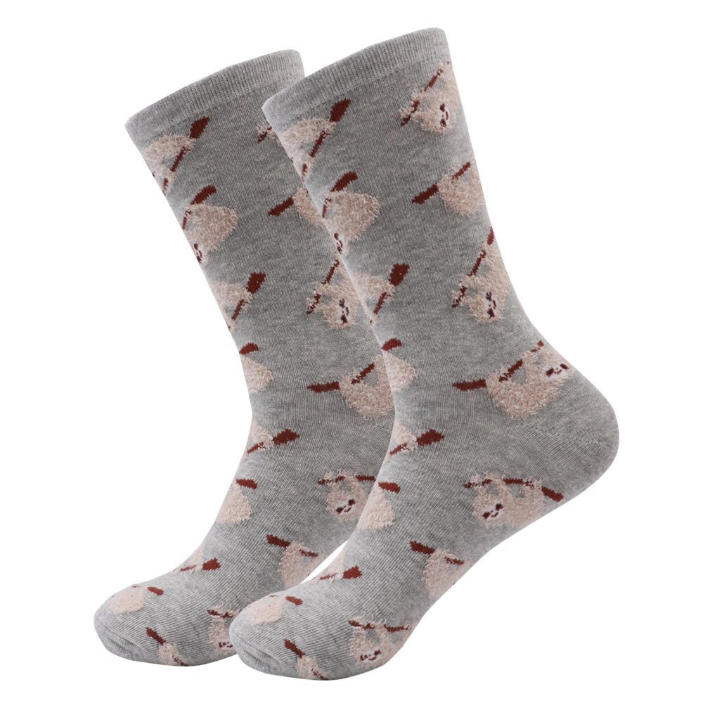 Fuzzy Sloth Socks Sloth Socks Cute Sloth Socks Sloth | Etsy