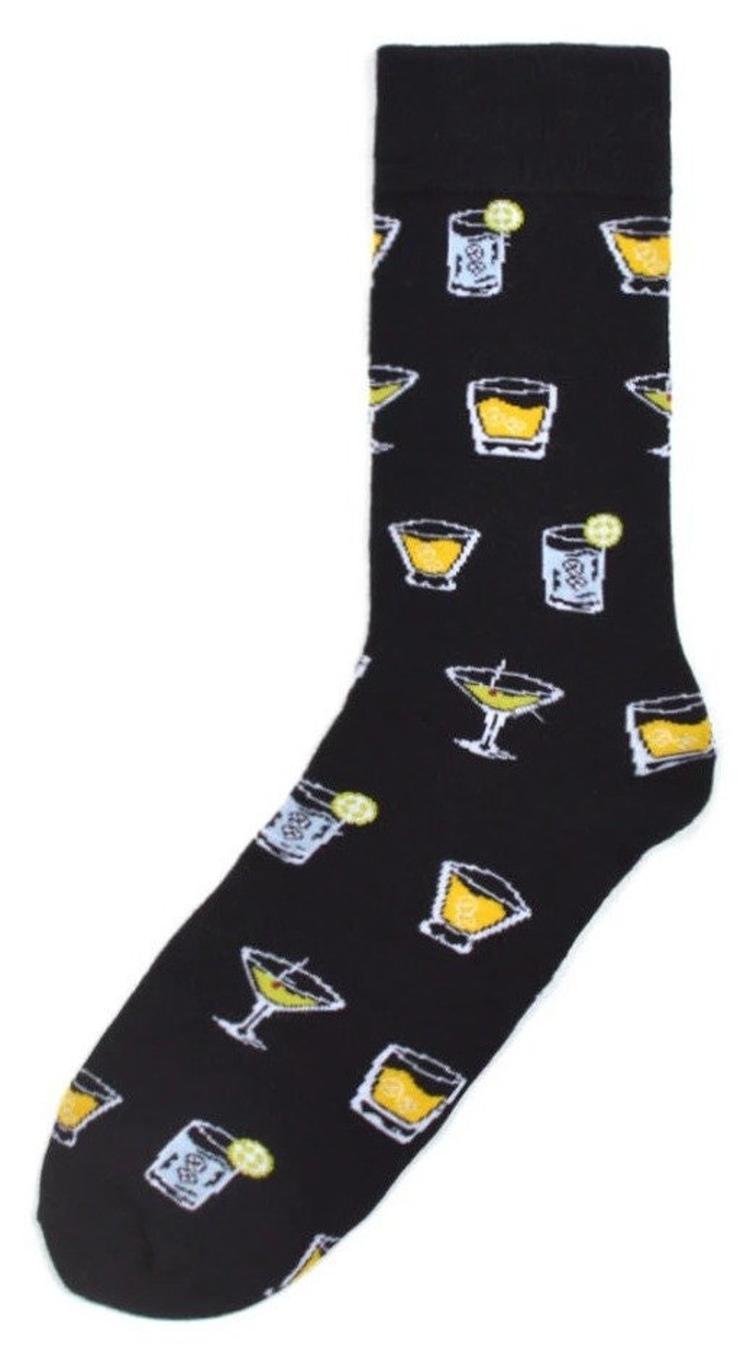 Cocktail Socks, New Years Socks, Whisky Gift, Scotch Gift, Martini Gift ...