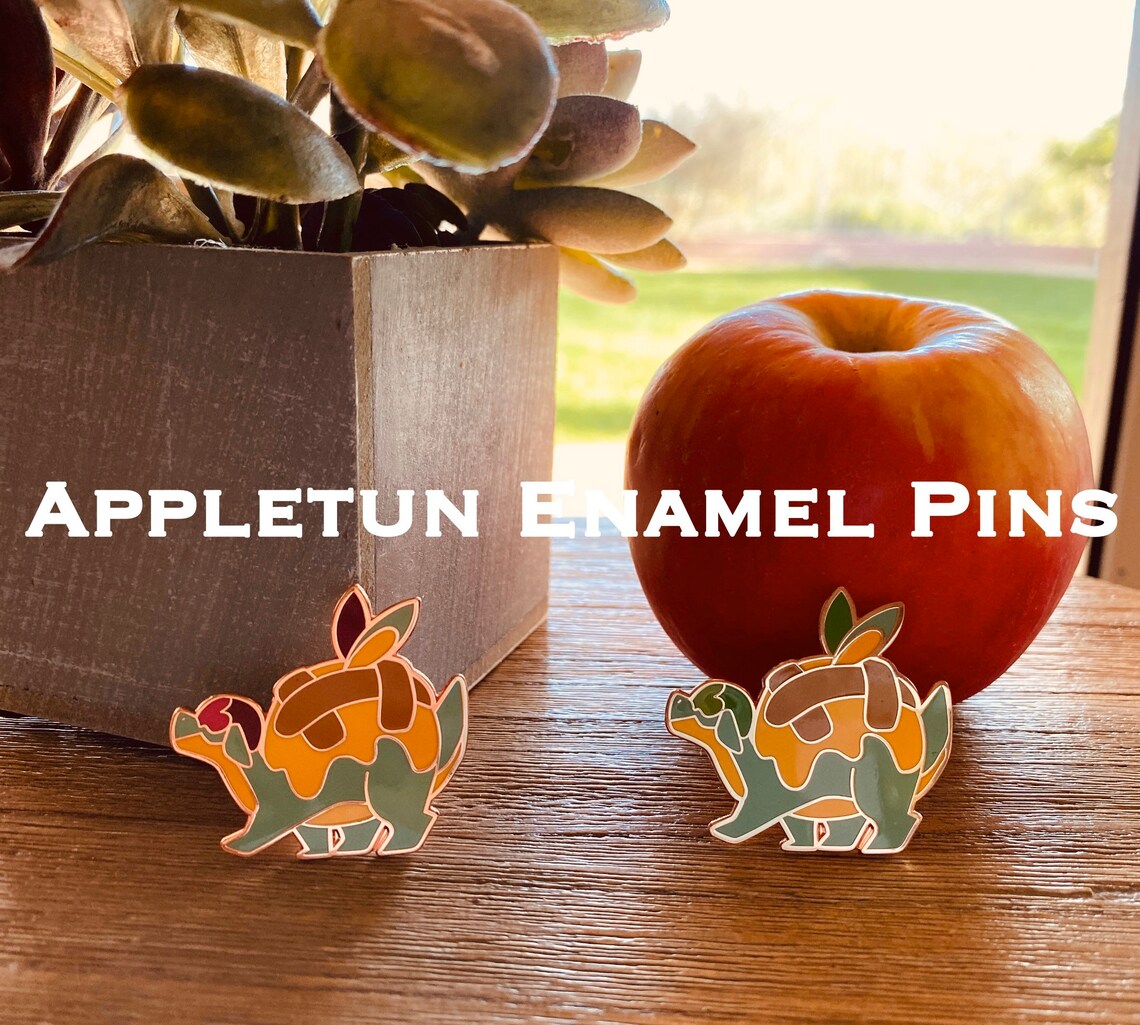 Apple Dragon Enamel Pin - Etsy