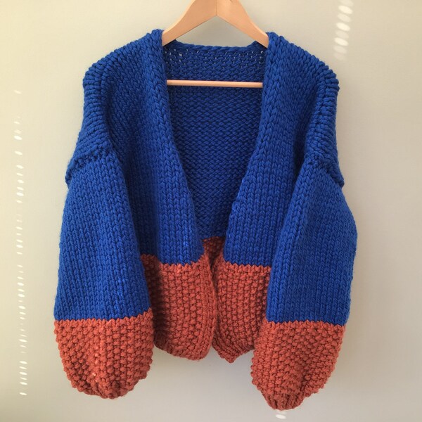 Royal Blue Chunky Sweater - Etsy