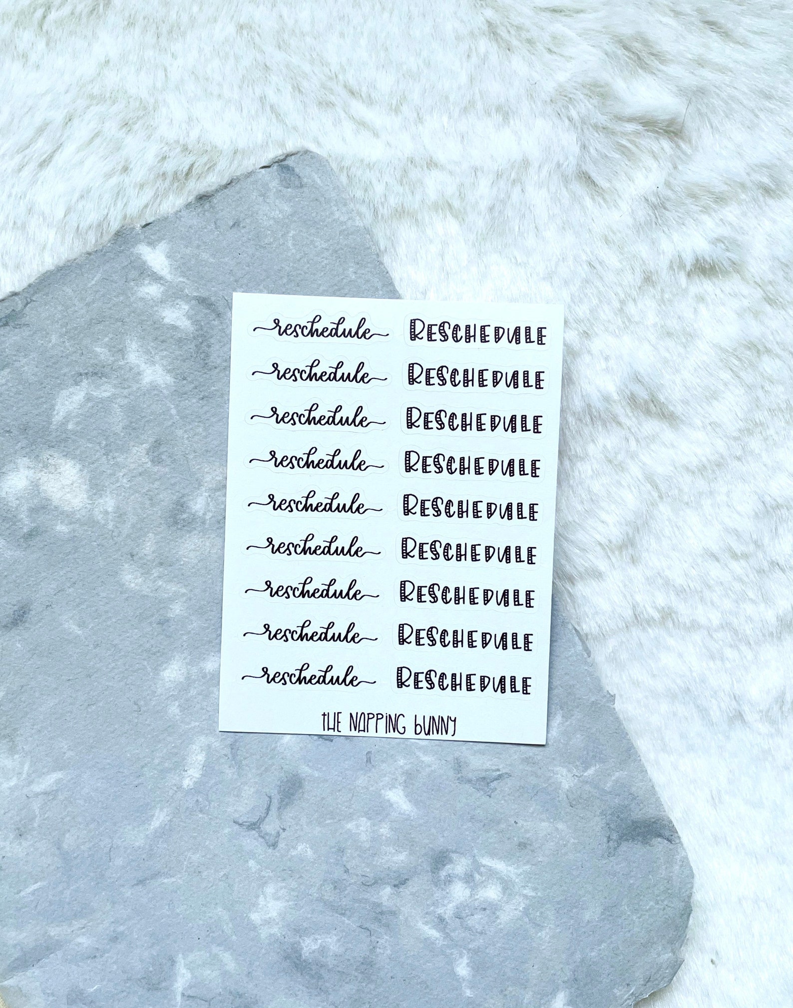 Mini Reschedule Script Stickers Daily Script Reminder | Etsy