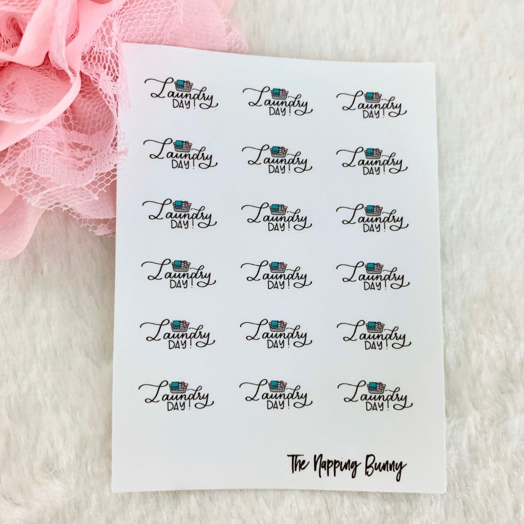 Laundry Day Planner Stickers Laundry Mat Sticker Icons House Chores ...