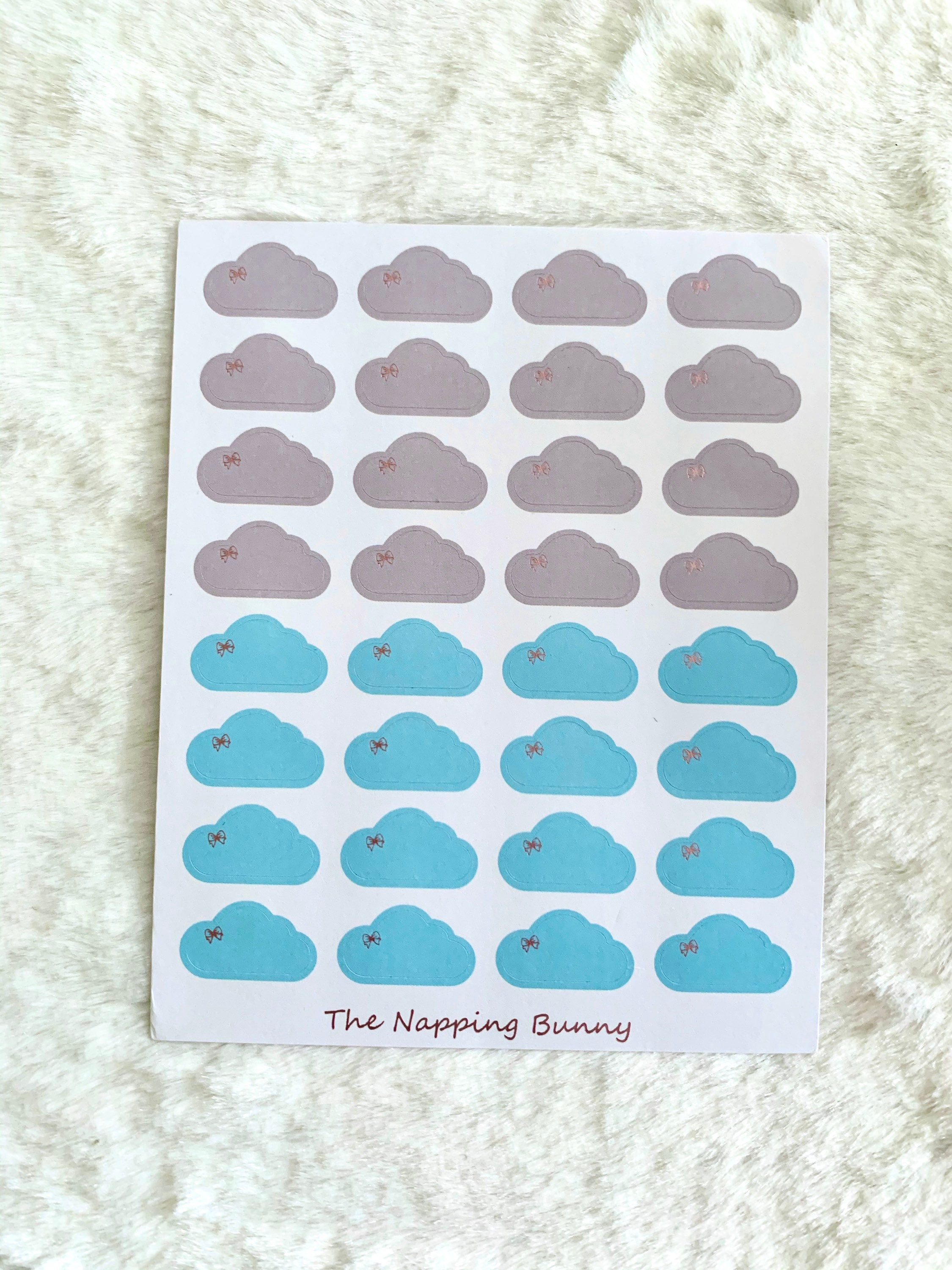 Foiled Bow Mini Cloud Boxes Blue and Gray Mini Cloud Boxes | Etsy