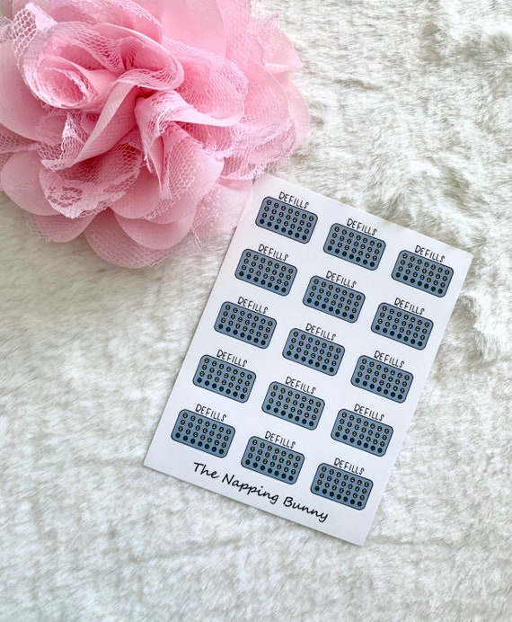 Birth Control Refill Planner Stickers Birth Control Reminder - Etsy