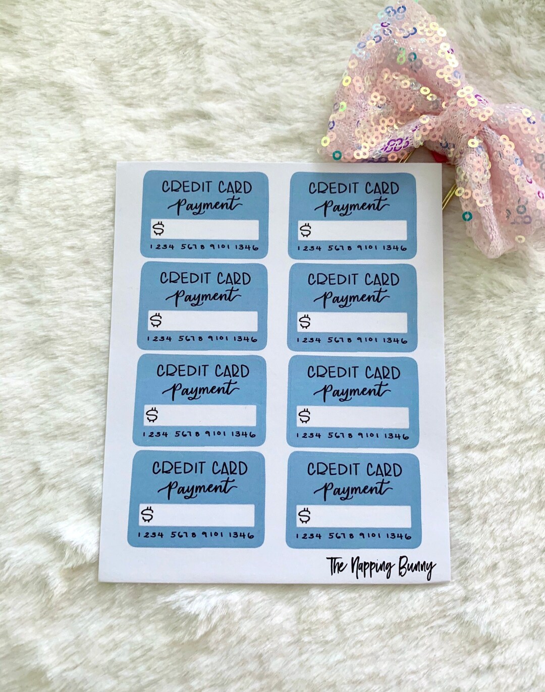 Credit Card Planner Stickers Budget Stickers Credit Card Payment ...
