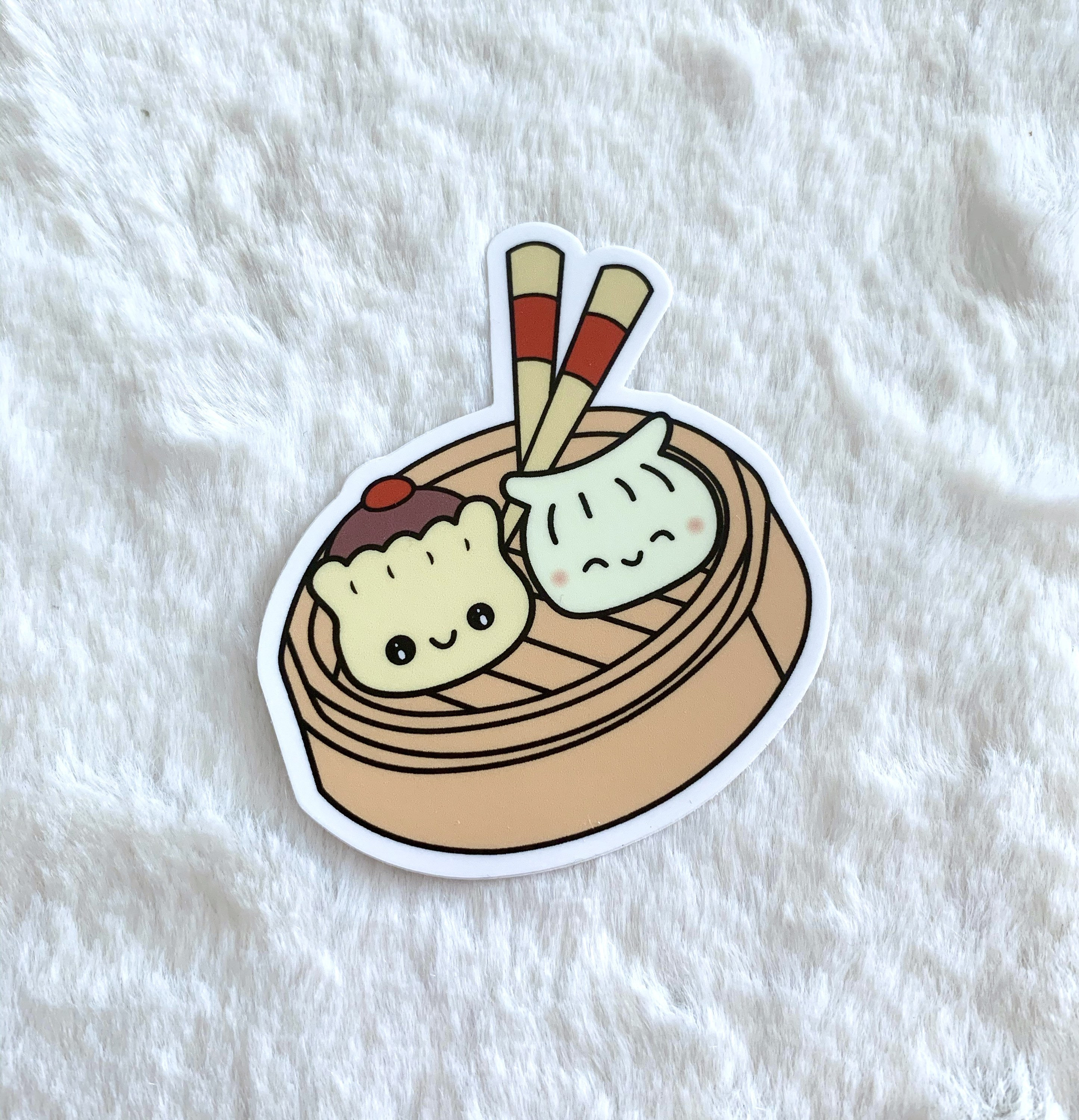 Dim Sum Die Cut Sticker Kawaii Dim Sum Die Cut Steamed | Etsy