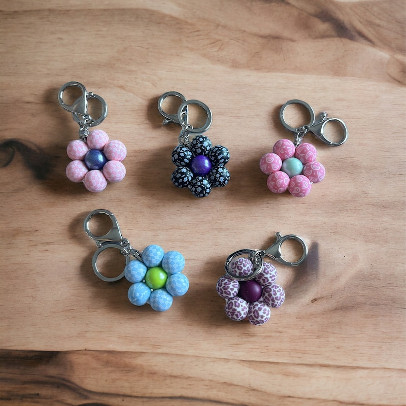 Flower Keychain - Etsy