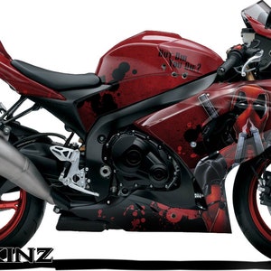 Deadpool Motorcycle Vinyl Wrap - Etsy