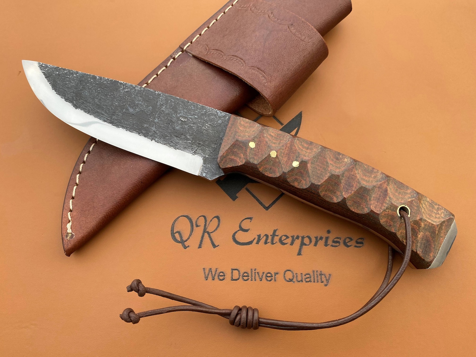 10 Handmade Fixed Blade Hunting Knife Scandi Grind - Etsy