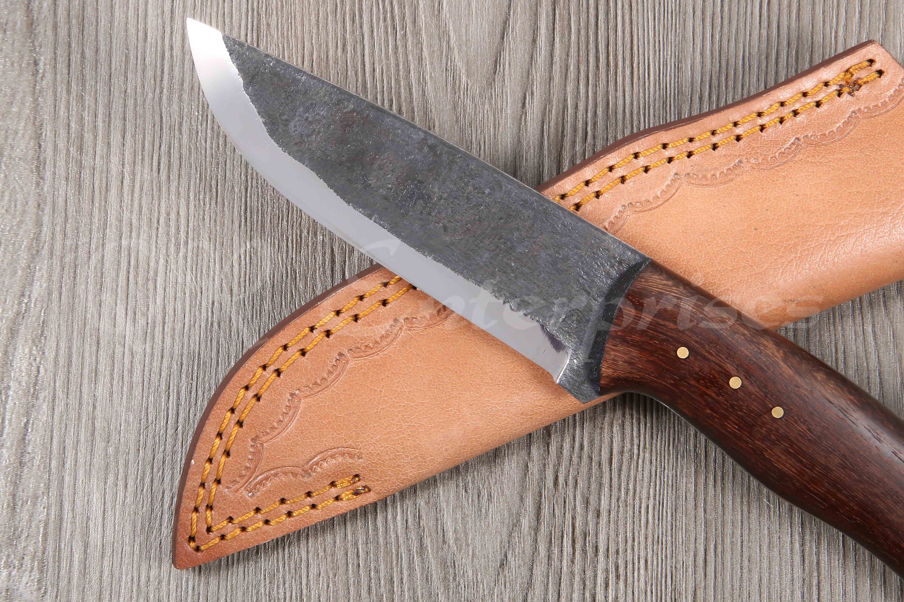 Custom Handmade Fixed Blade Scandi Grind Hunting Knife - Etsy