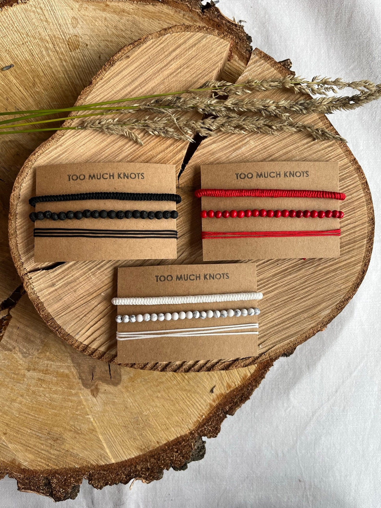 Bracelets Sets With Beads String and Lucky Knot Bracelet - Etsy