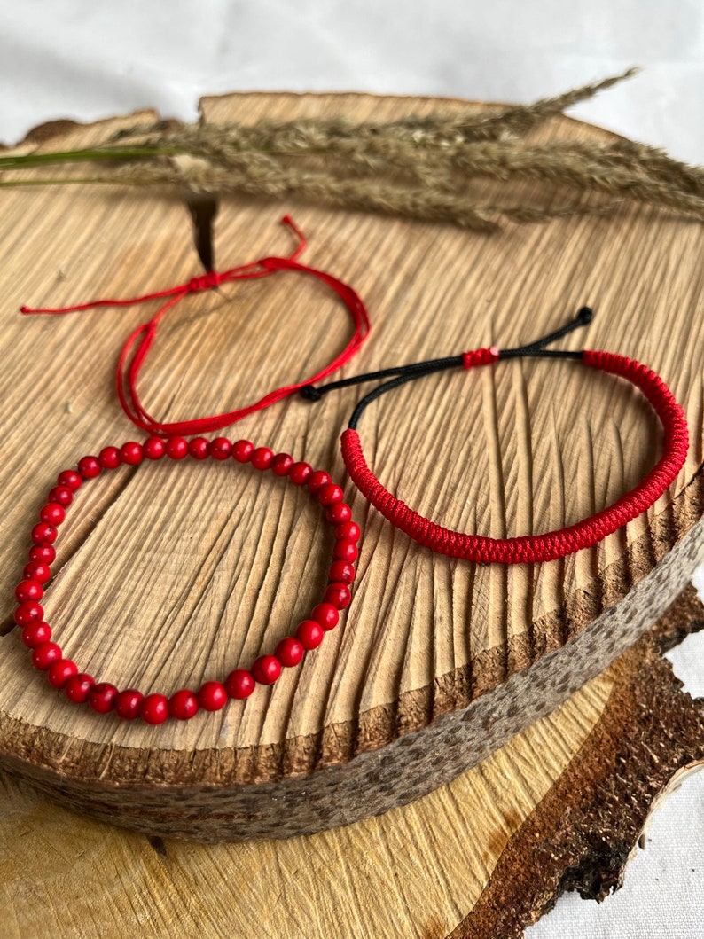 Bracelets Sets With Beads String and Lucky Knot Bracelet - Etsy